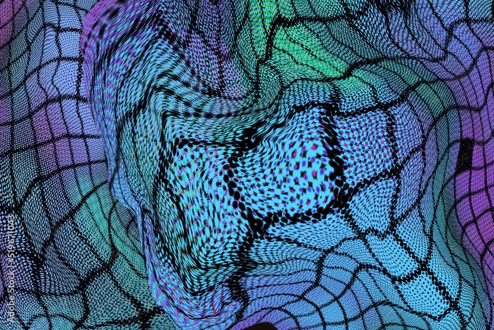 abstract 3D Matrix Space movement Grid in motion, futuristic concept ...