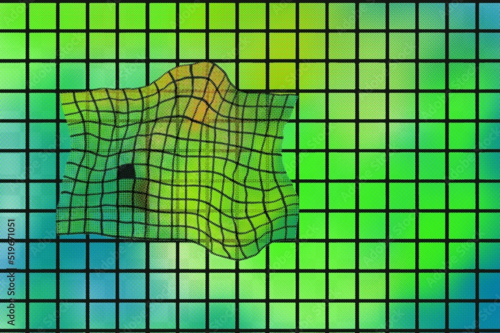 abstract 3D Matrix Space movement Grid in motion, futuristic concept ...