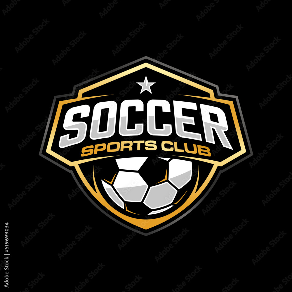 Vetor de Soccer Football Badge Logo Design Templates. Sport Team ...
