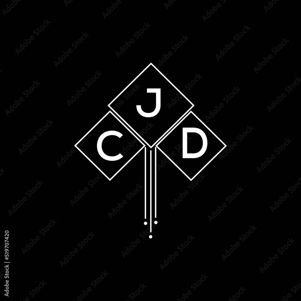 CJD letter logo design with white background in illustrator, CJD vector ...