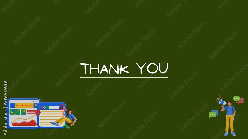 Thank you card. Beautiful greeting card with green gradient background ...