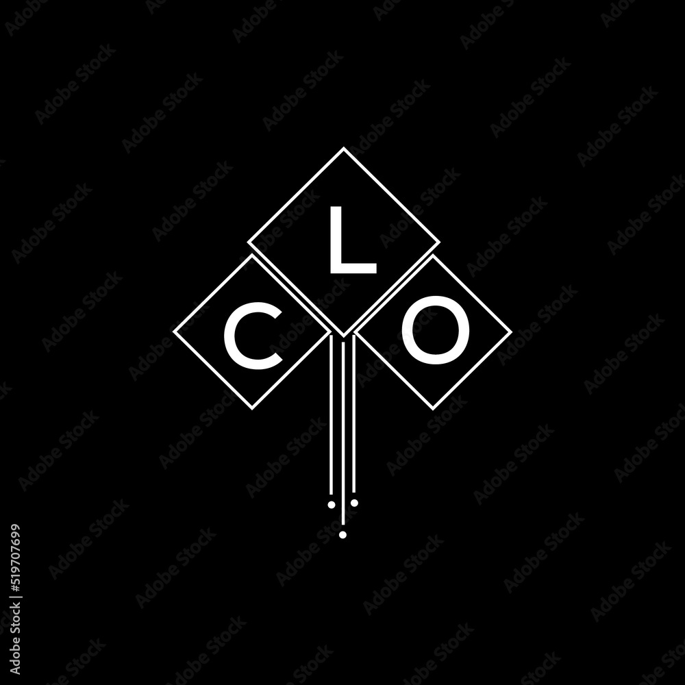 CLO letter logo design with white background in illustrator, CLO vector ...