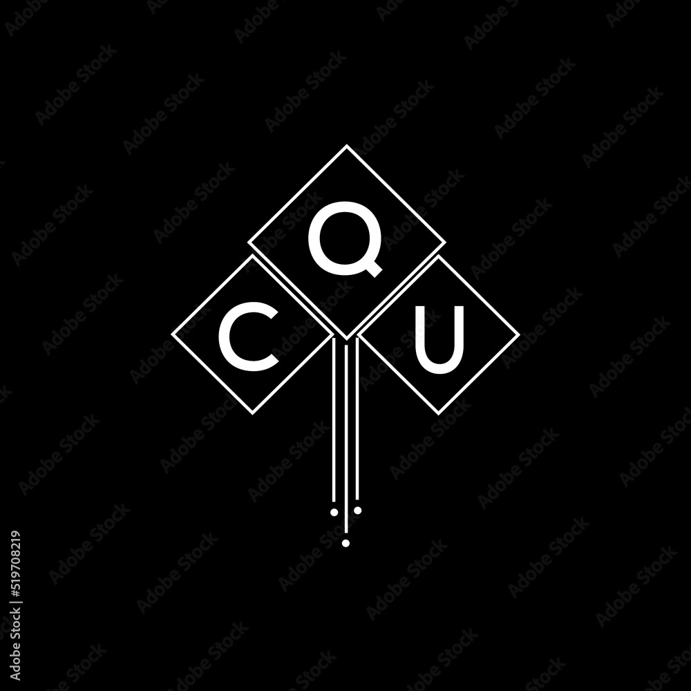 CQU letter logo design with white background in illustrator, CQU vector ...