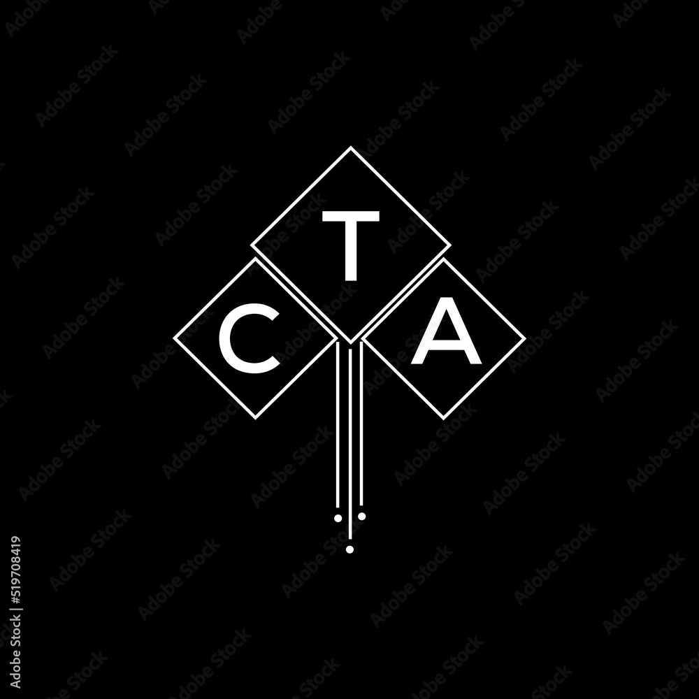 CTA letter logo design with white background in illustrator, CTA vector ...