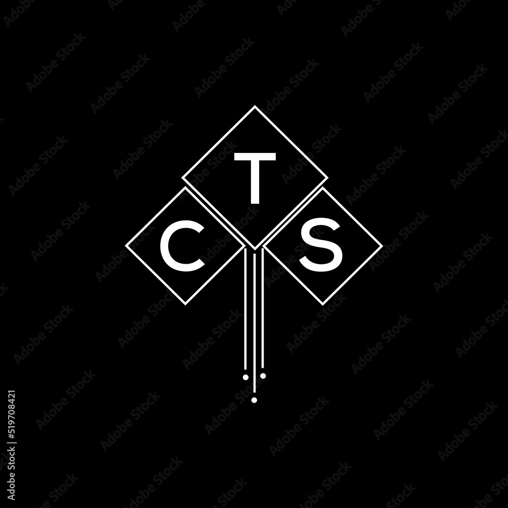 CTS letter logo design with white background in illustrator, CTS vector ...