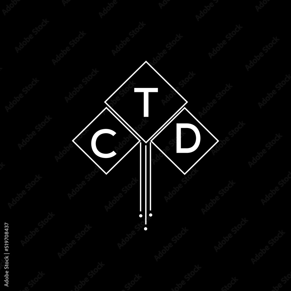 CTD letter logo design with white background in illustrator, CTD vector ...