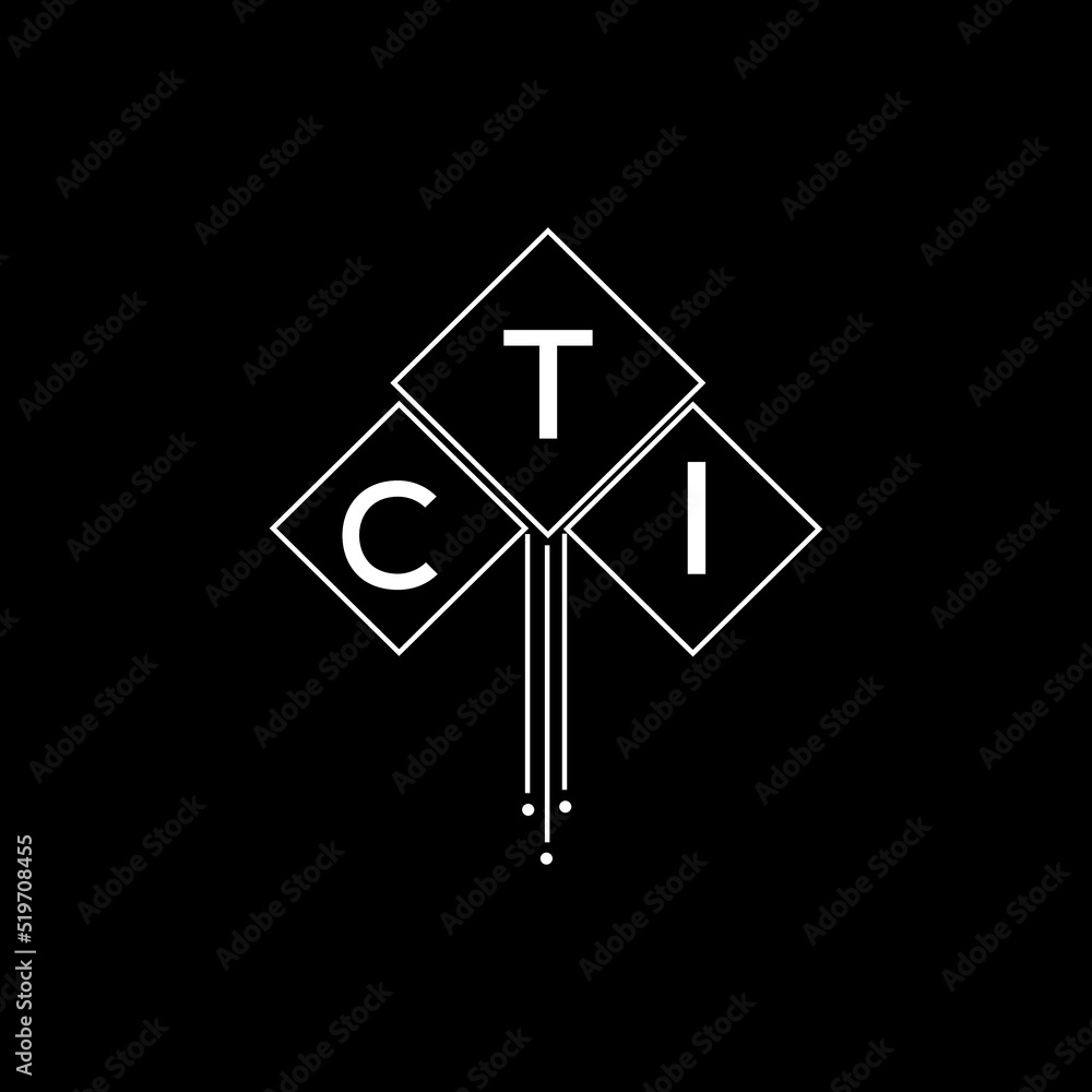 CTI letter logo design with white background in illustrator, CTI vector ...