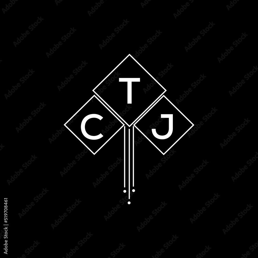 CTJ letter logo design with white background in illustrator, CTJ vector ...