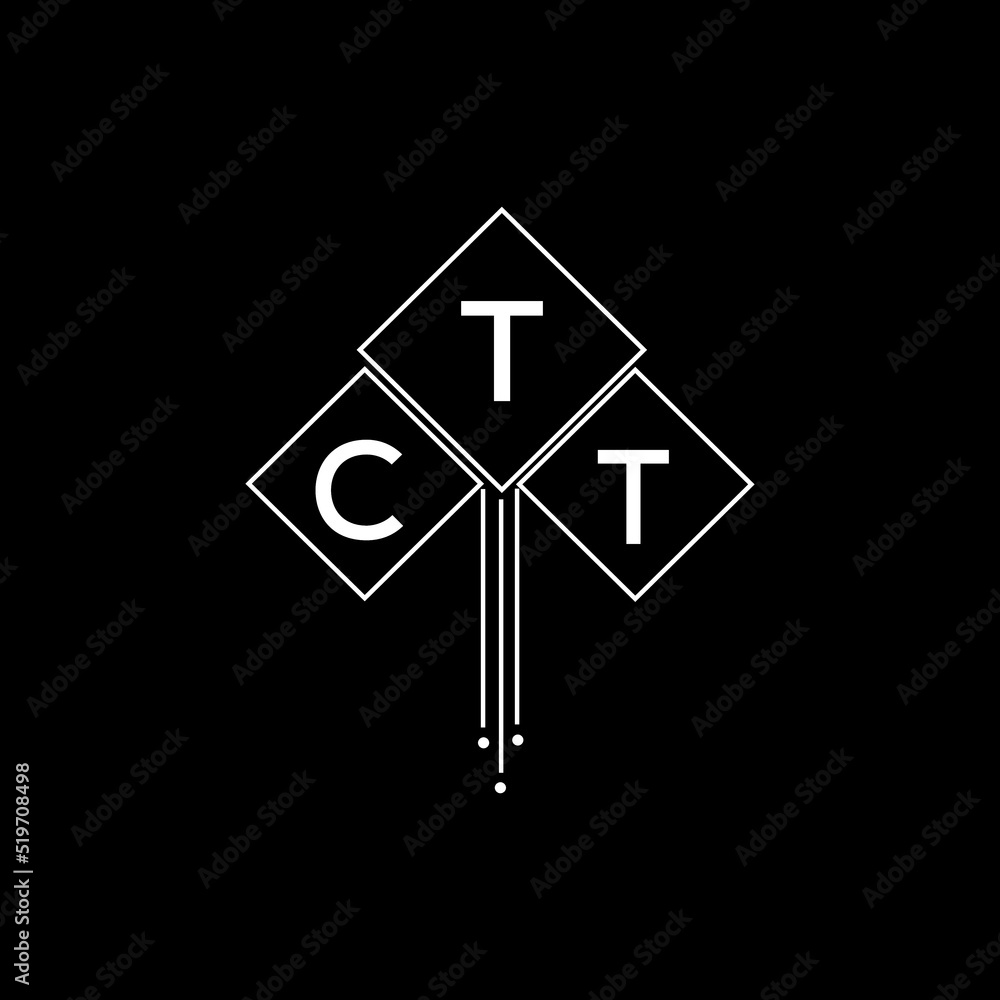 CTT letter logo design with white background in illustrator, CTT vector ...