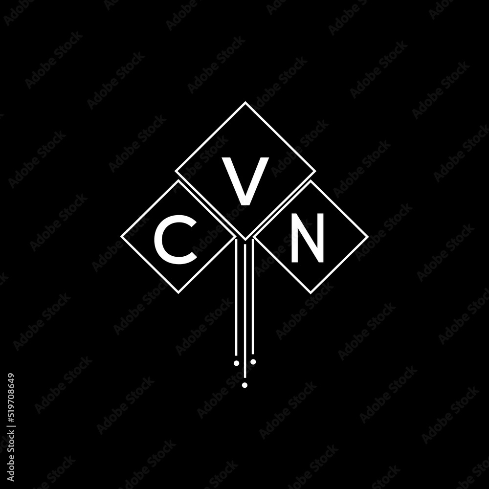 CVN letter logo design with white background in illustrator, CVN vector ...