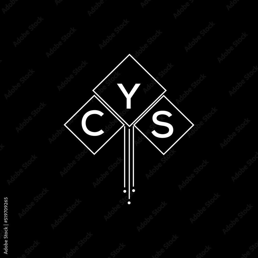 CYS letter logo design with white background in illustrator, CYS vector ...