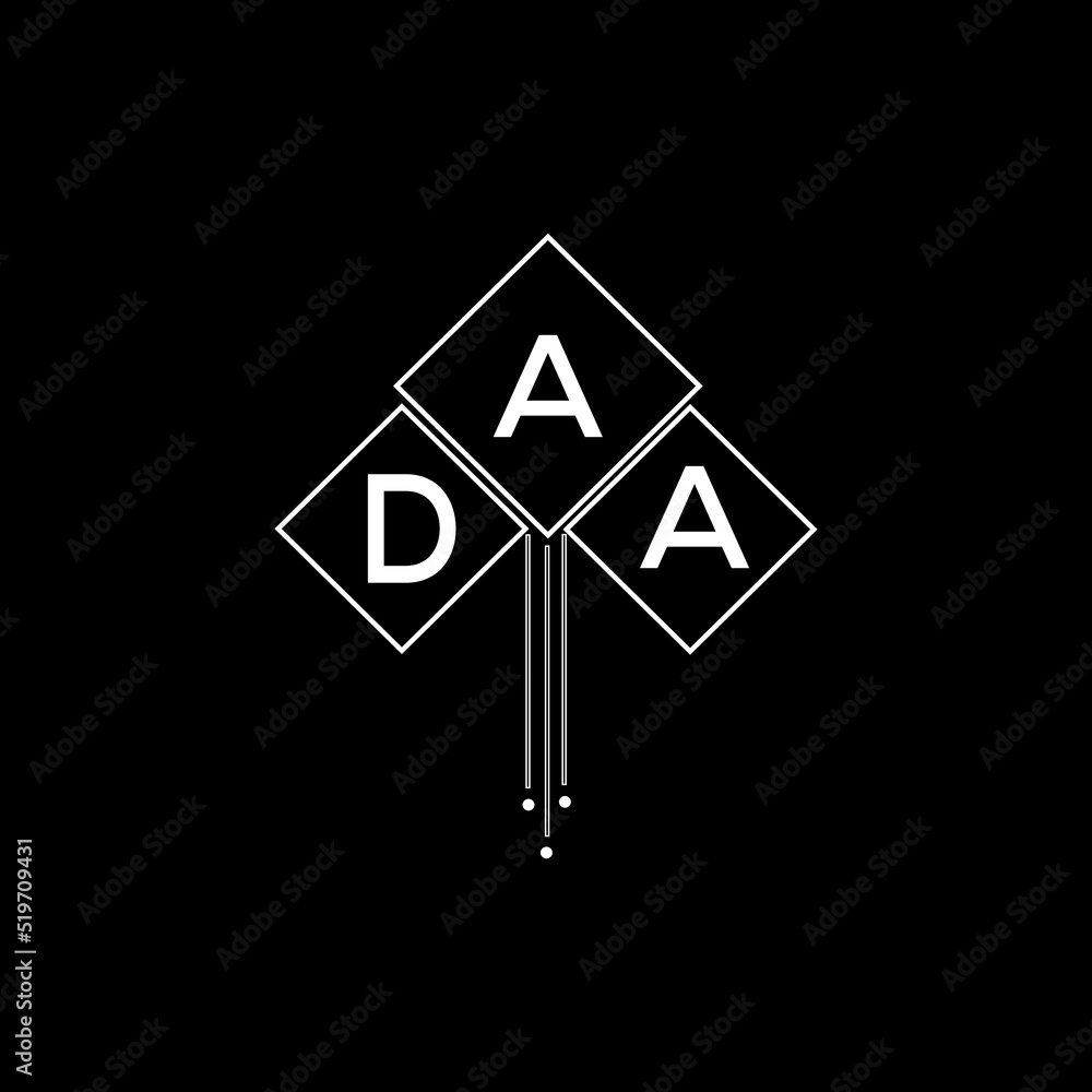 DAA letter logo design with white background in illustrator, DAA vector ...