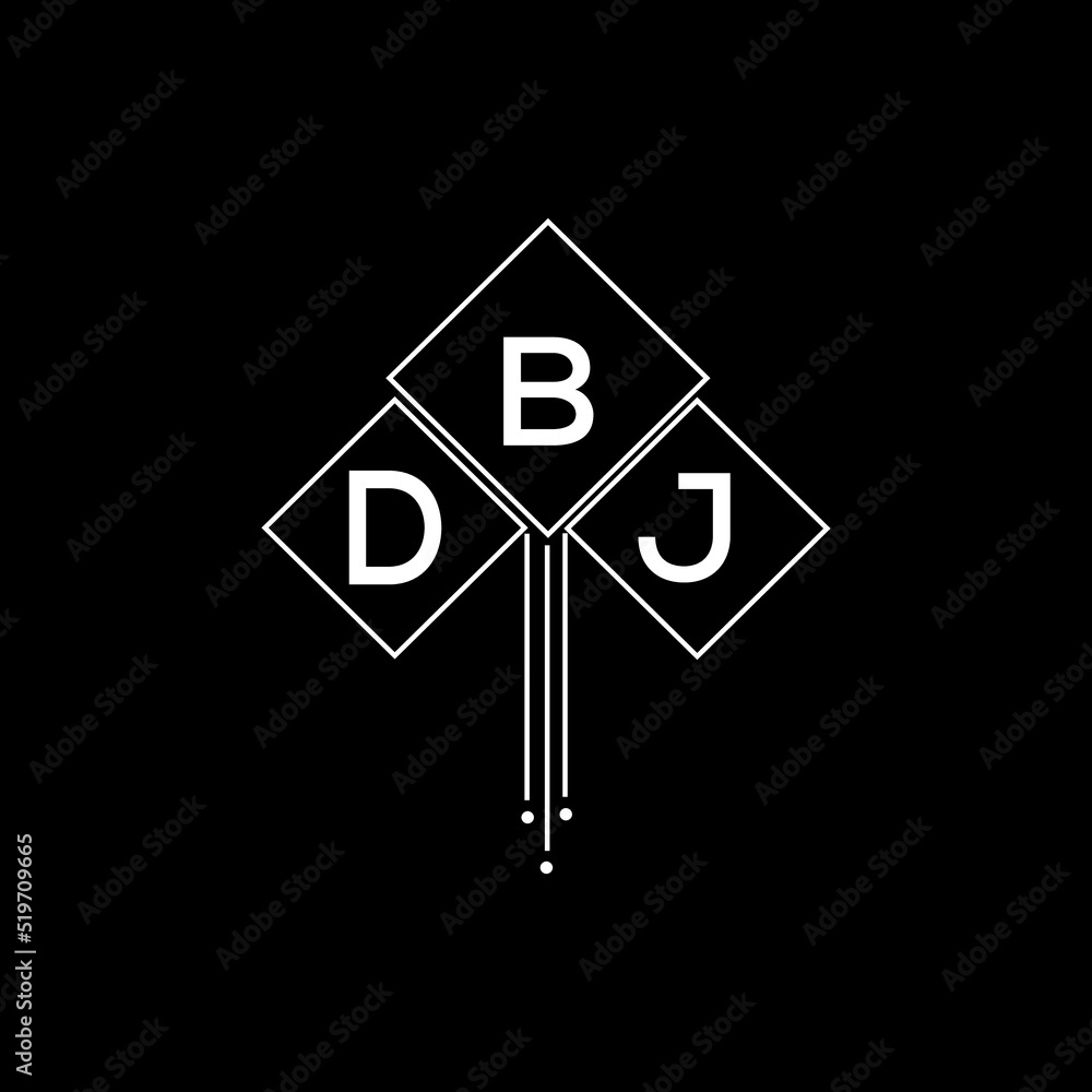 DBJ letter logo design with white background in illustrator, DBJ vector ...
