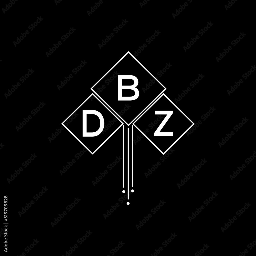DBZ letter logo design with white background in illustrator, DBZ vector ...