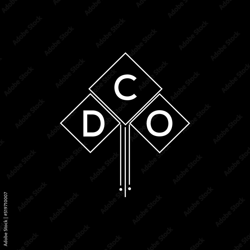 DCO letter logo design with white background in illustrator, DCO vector ...