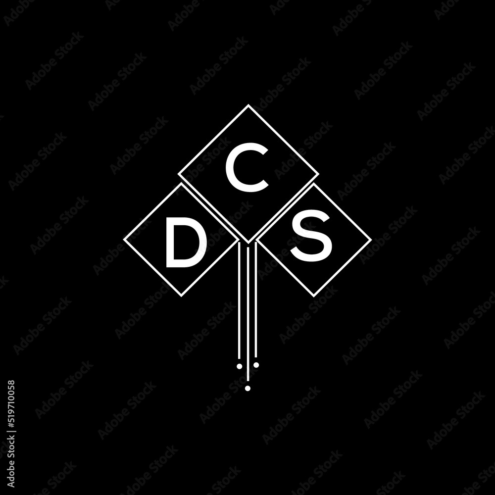 DCS letter logo design with white background in illustrator, DCS vector ...