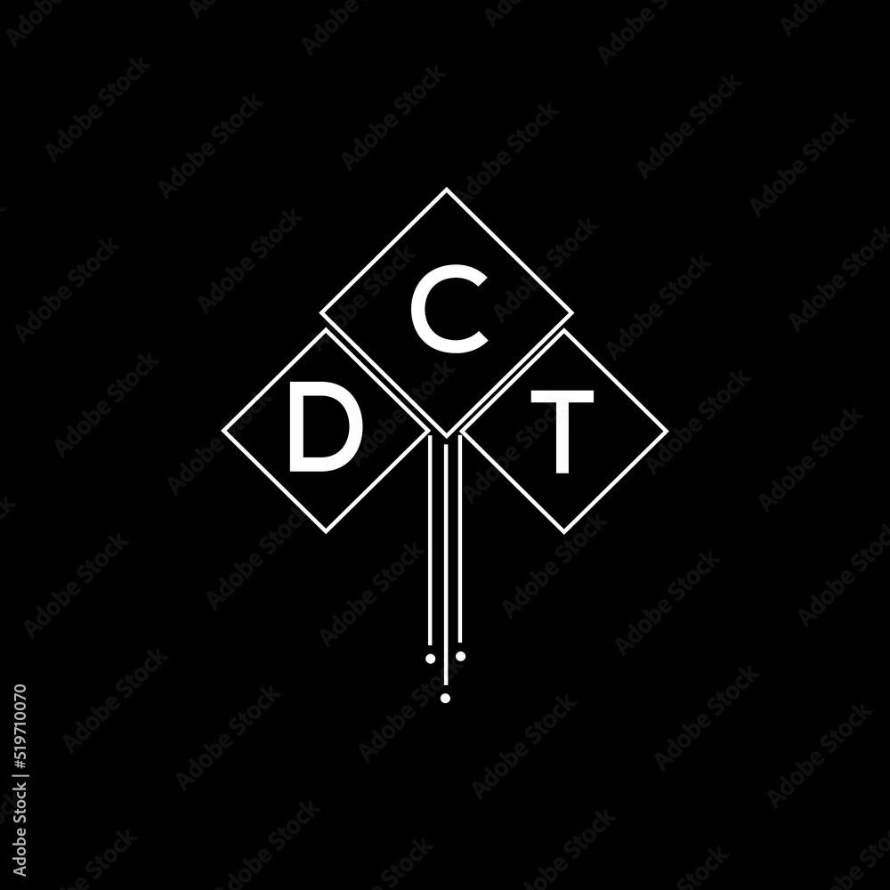 DCT letter logo design with white background in illustrator, DCT vector ...