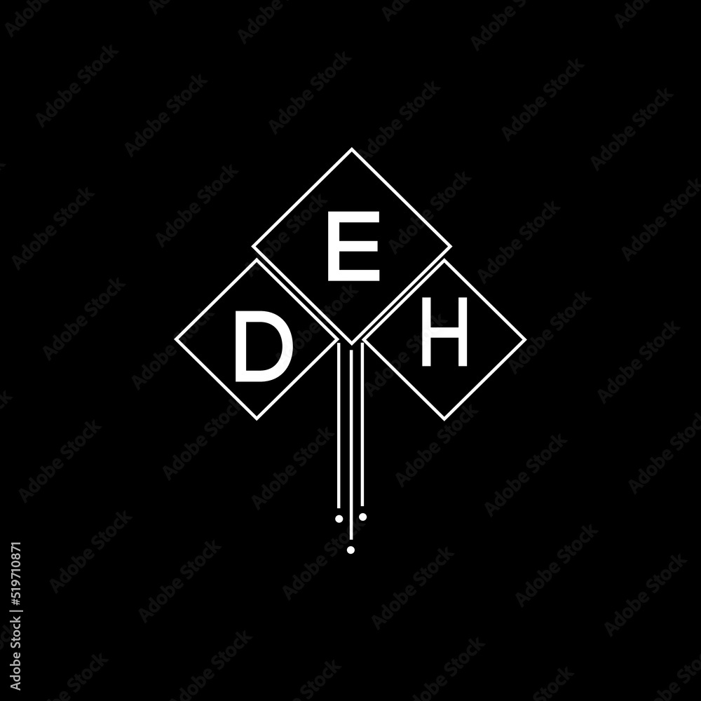DEH letter logo design with white background in illustrator, DEH vector ...