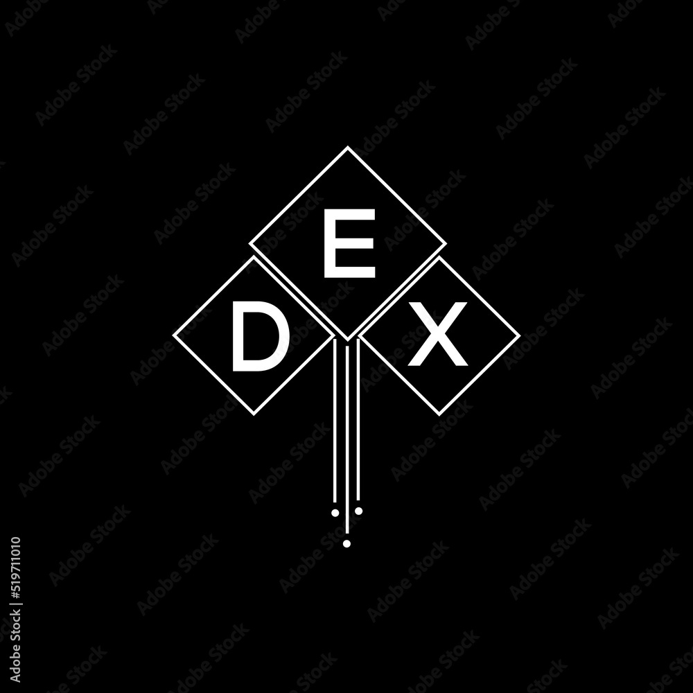 DEX letter logo design with white background in illustrator, DEX vector ...