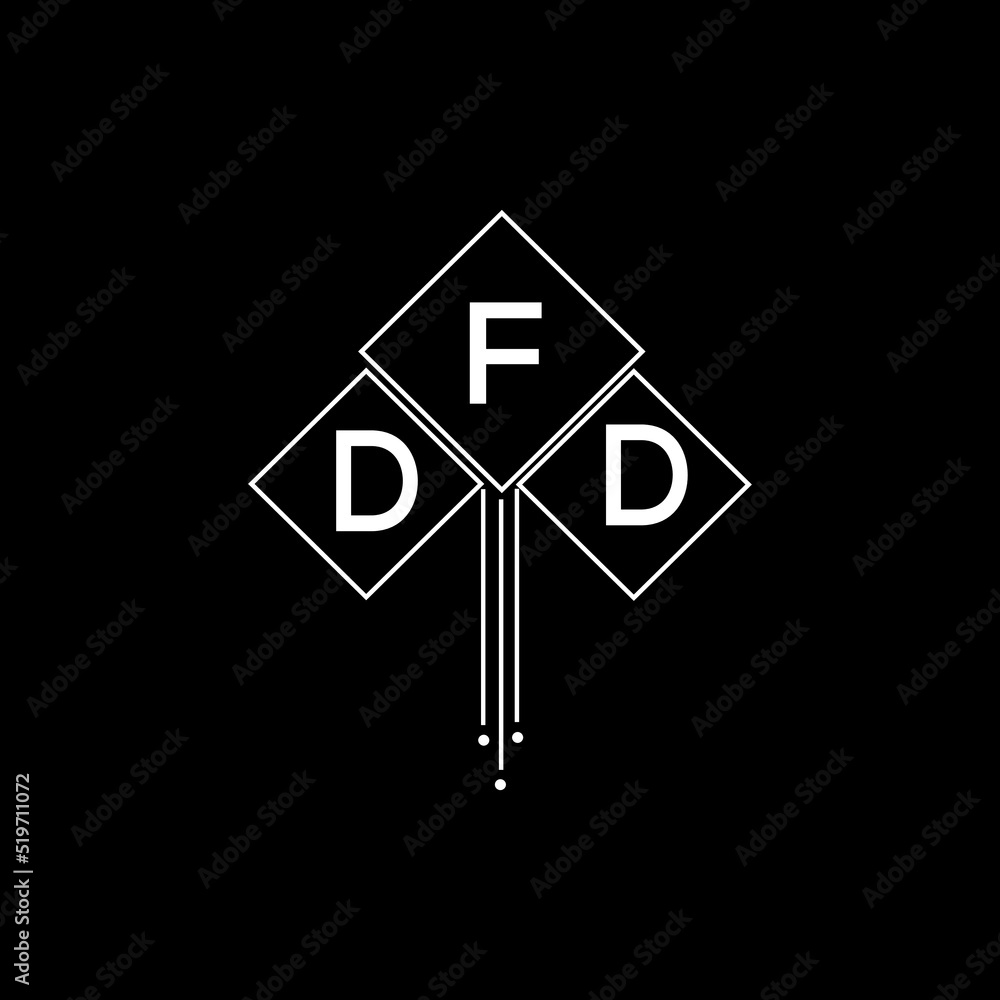 DFD letter logo design with white background in illustrator, DFD vector ...
