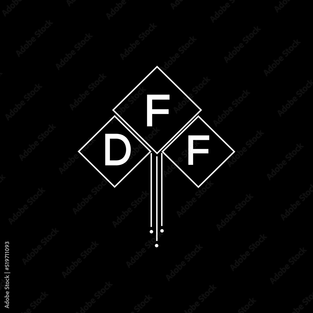 DFF letter logo design with white background in illustrator, DFF vector ...