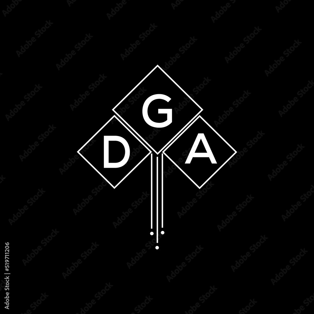 DGA letter logo design with white background in illustrator, DGA vector ...