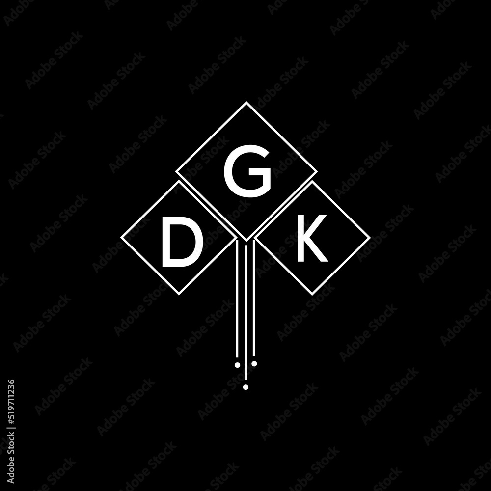 DGK letter logo design with white background in illustrator, DGK vector ...