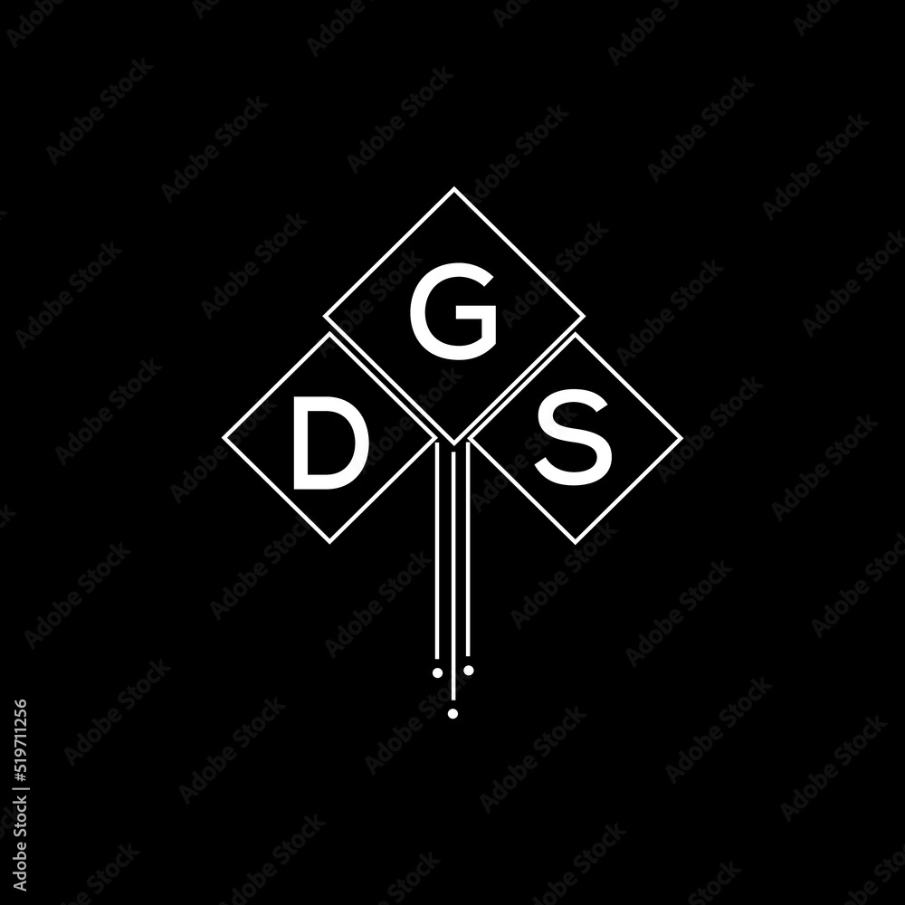 DGS letter logo design with white background in illustrator, DGS vector ...