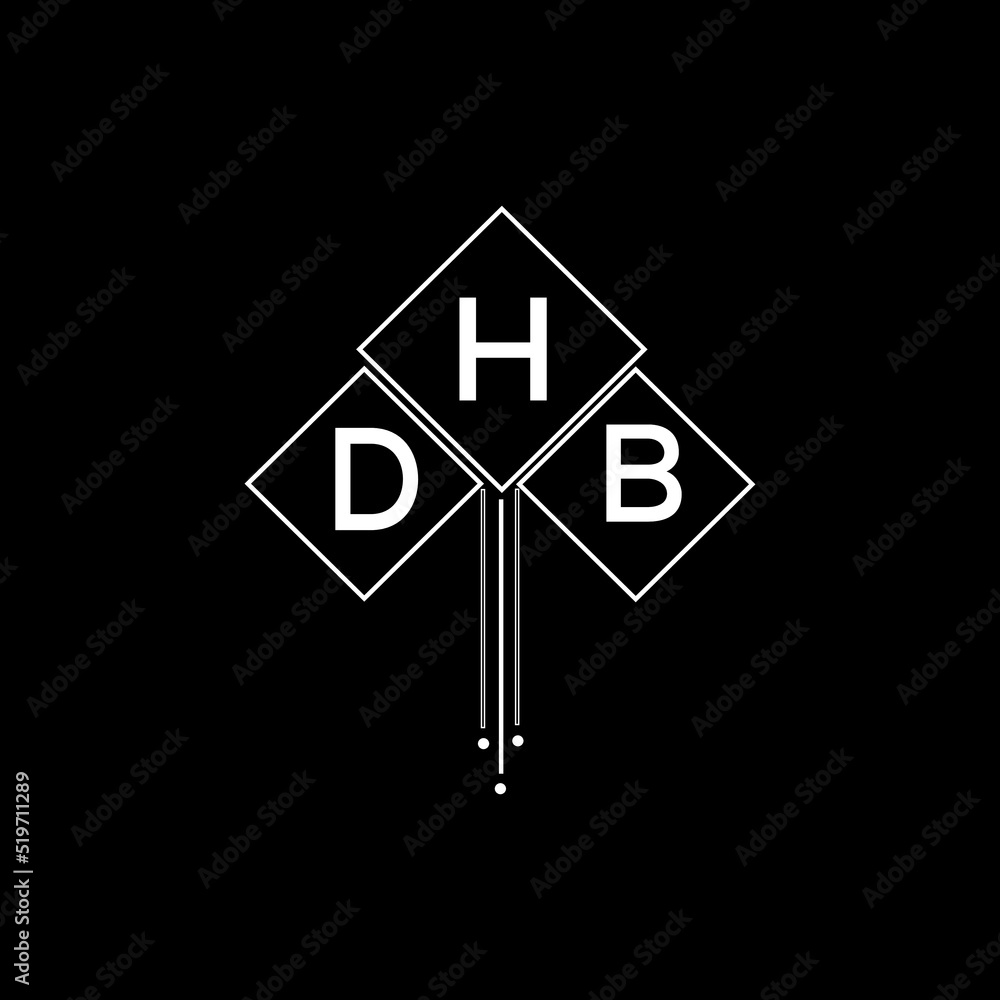 DHB letter logo design with white background in illustrator, DHB vector ...