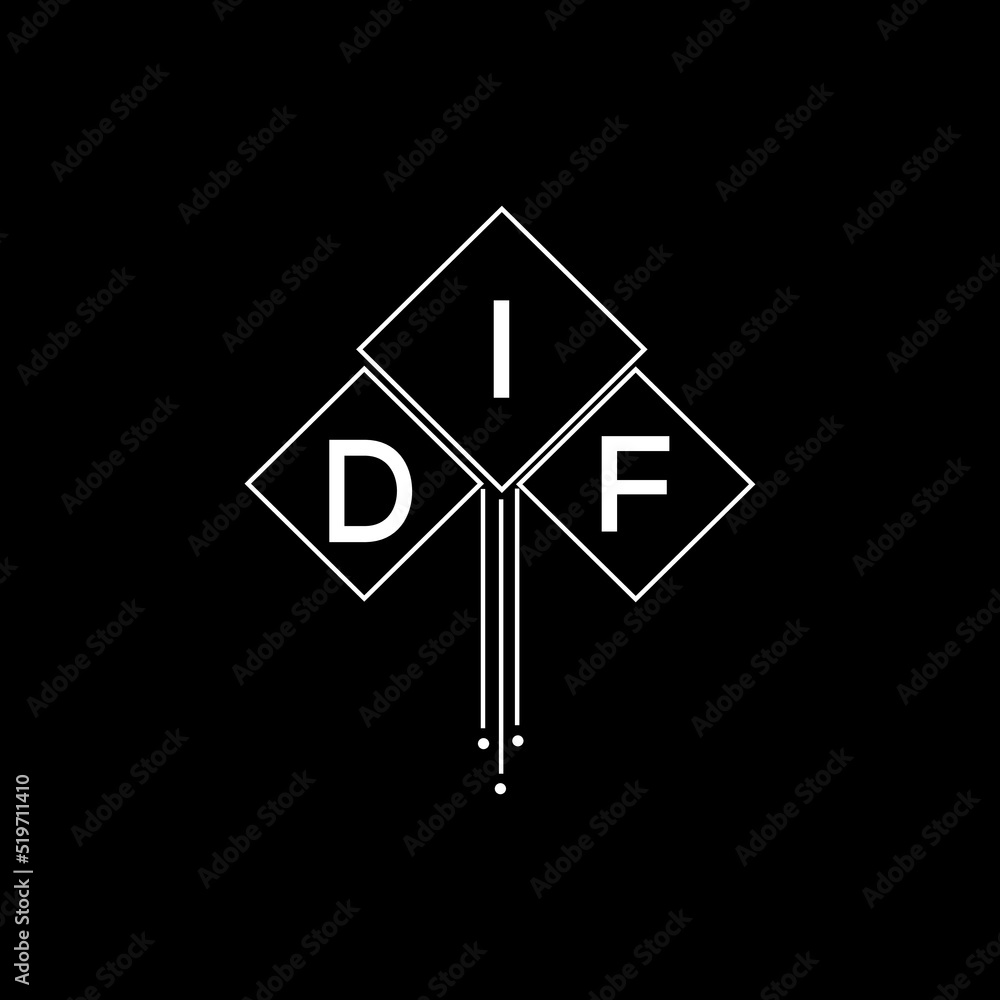 DIF letter logo design with white background in illustrator, DIF vector ...
