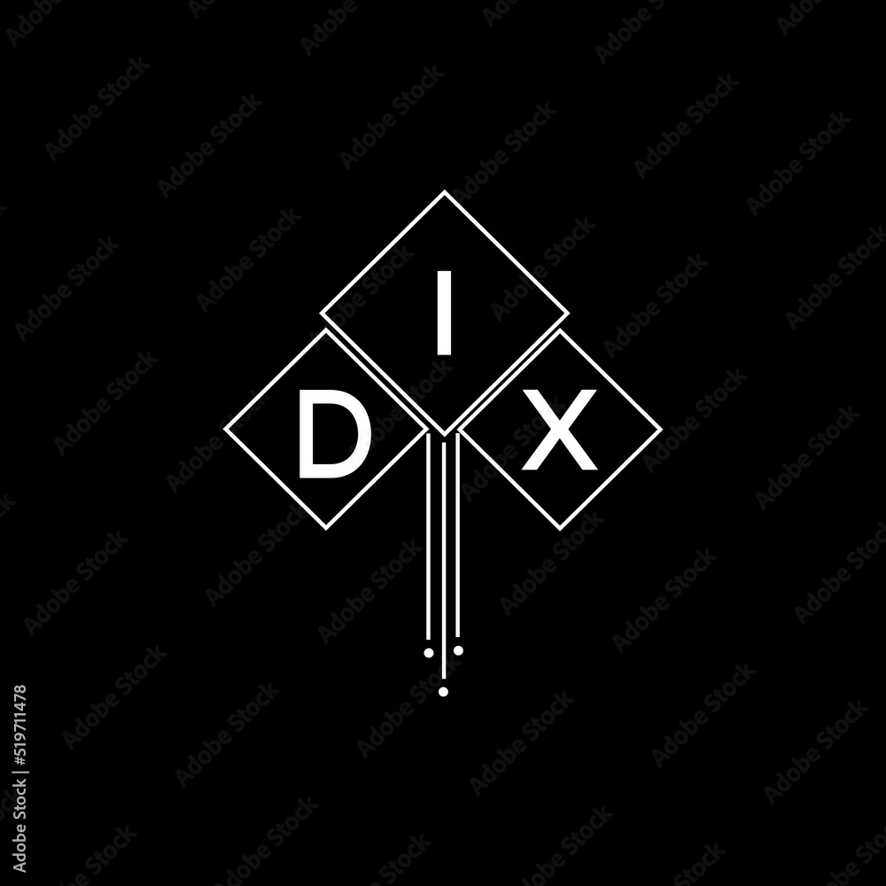 DIX letter logo design with white background in illustrator, DIX vector ...