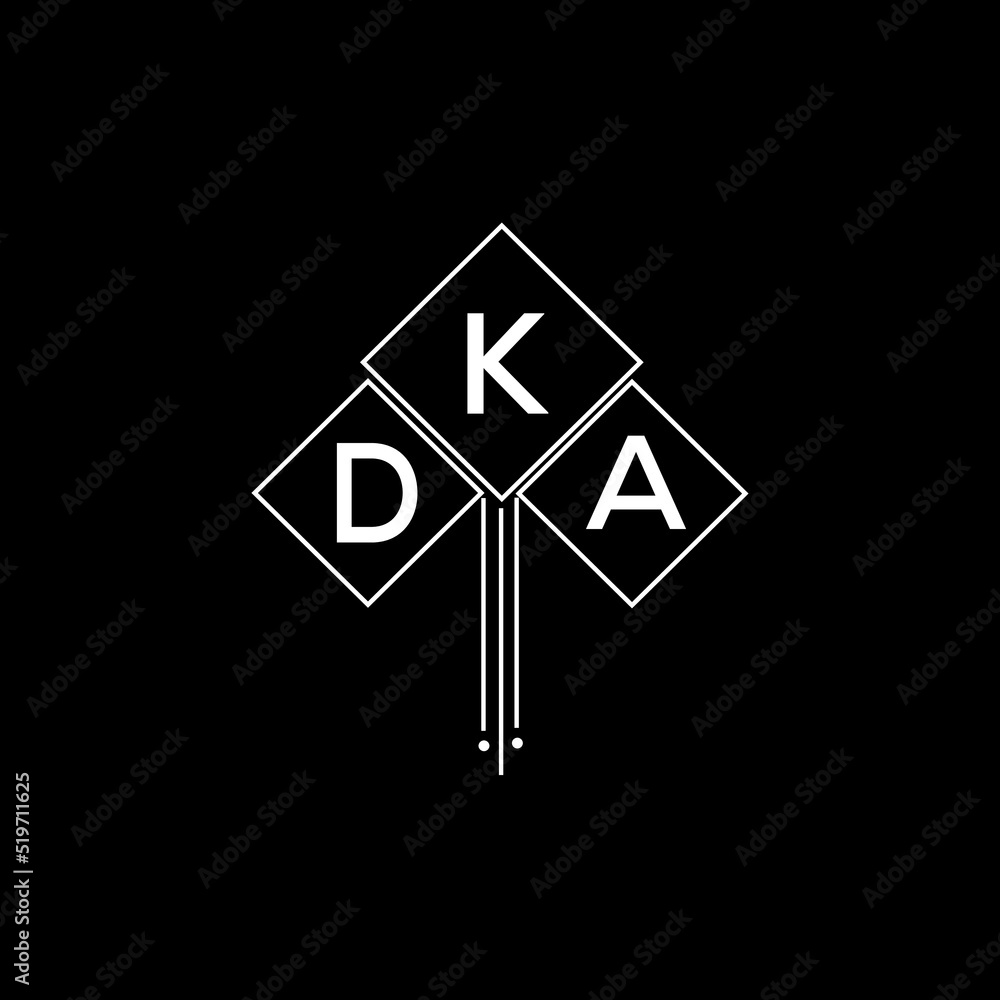 DKA letter logo design with white background in illustrator, DKA vector ...