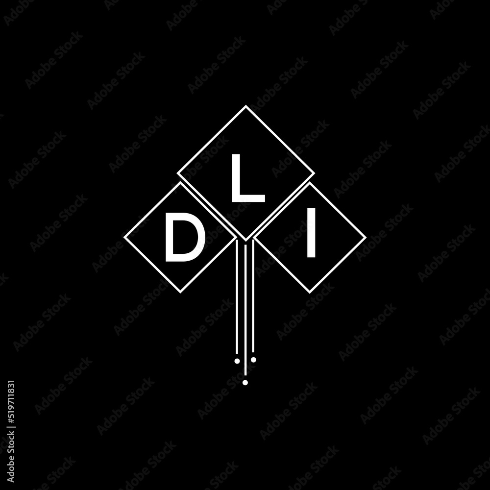 DLI letter logo design with white background in illustrator, DLI vector ...