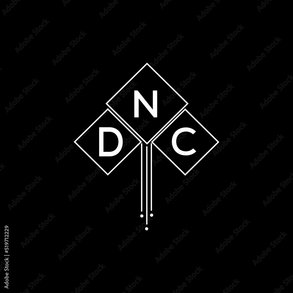 DNC letter logo design with white background in illustrator, DNC vector ...