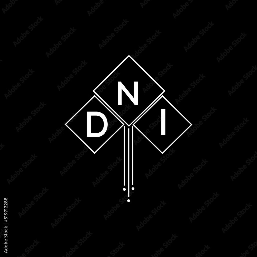 DNI letter logo design with white background in illustrator, DNI vector ...