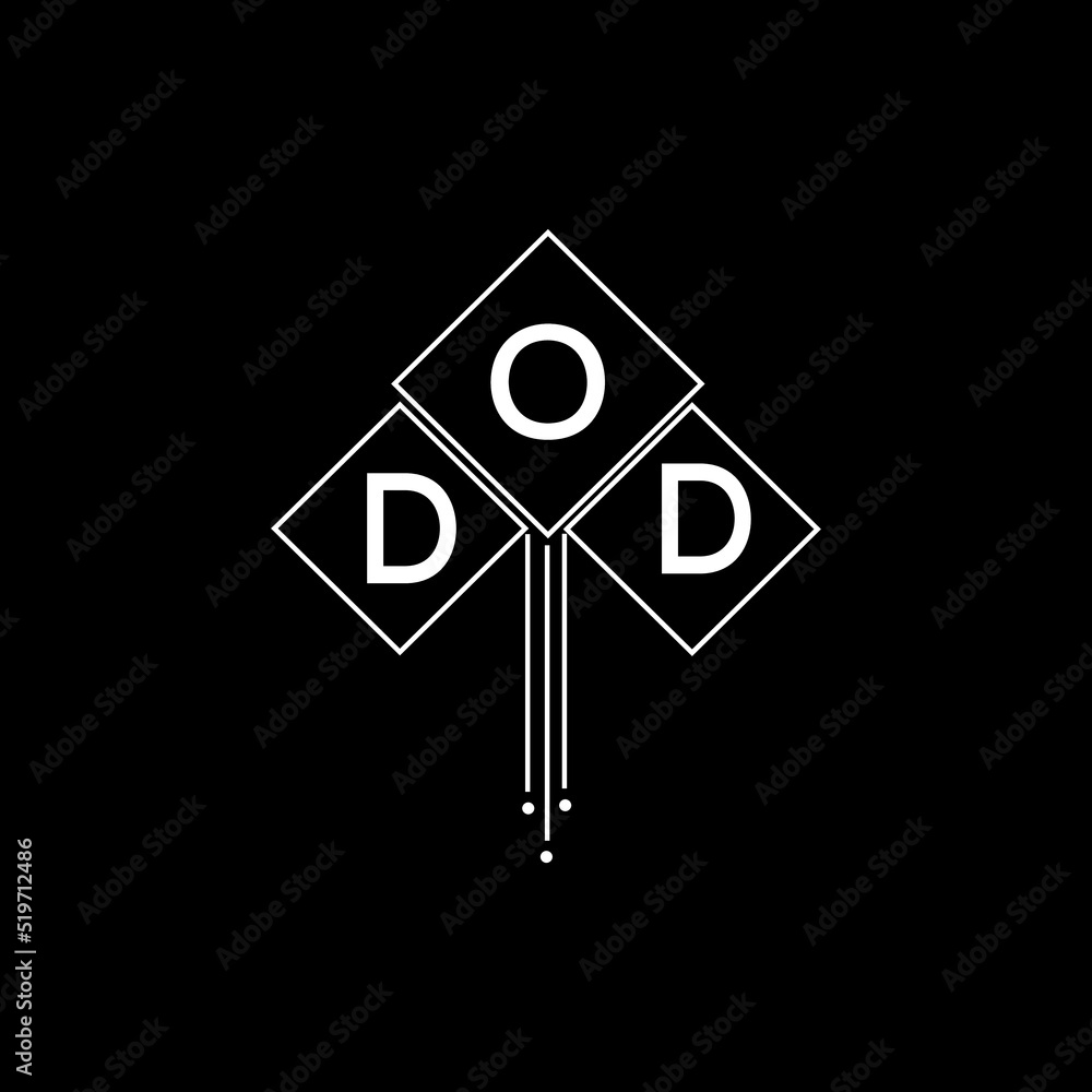 DOD letter logo design with white background in illustrator, DOD vector ...