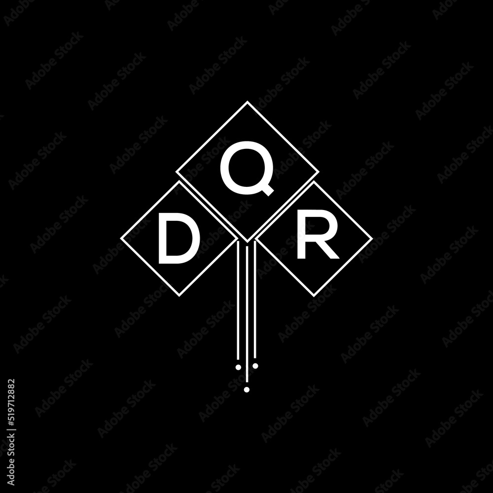 DQR letter logo design with white background in illustrator, DQR vector ...