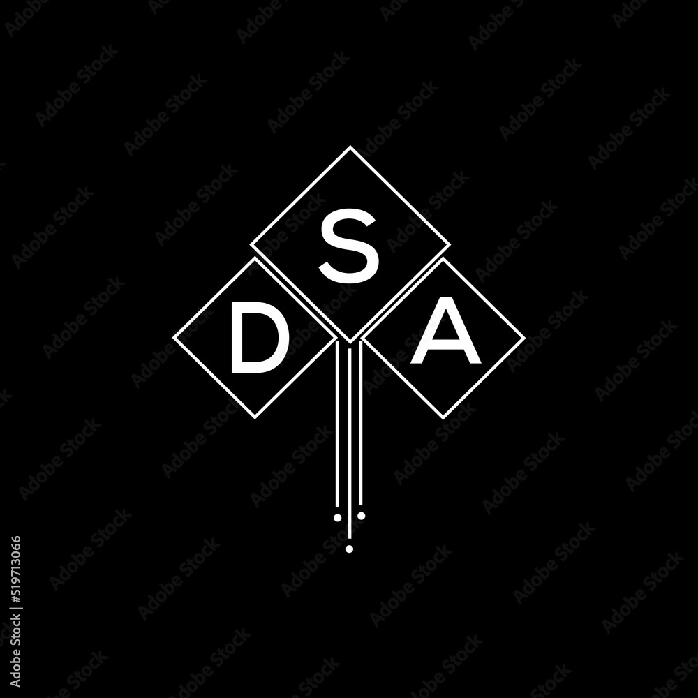 DSA letter logo design with white background in illustrator, DSA vector ...