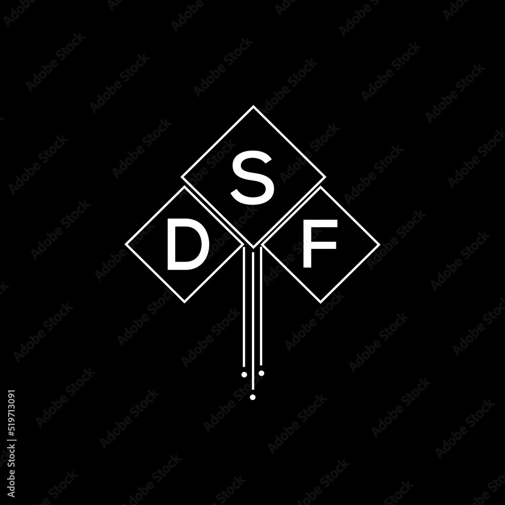 DSF letter logo design with white background in illustrator, DSF vector ...