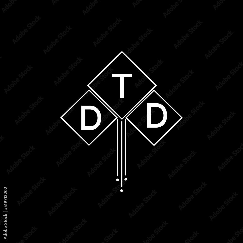 DTD letter logo design with white background in illustrator, DTD vector ...