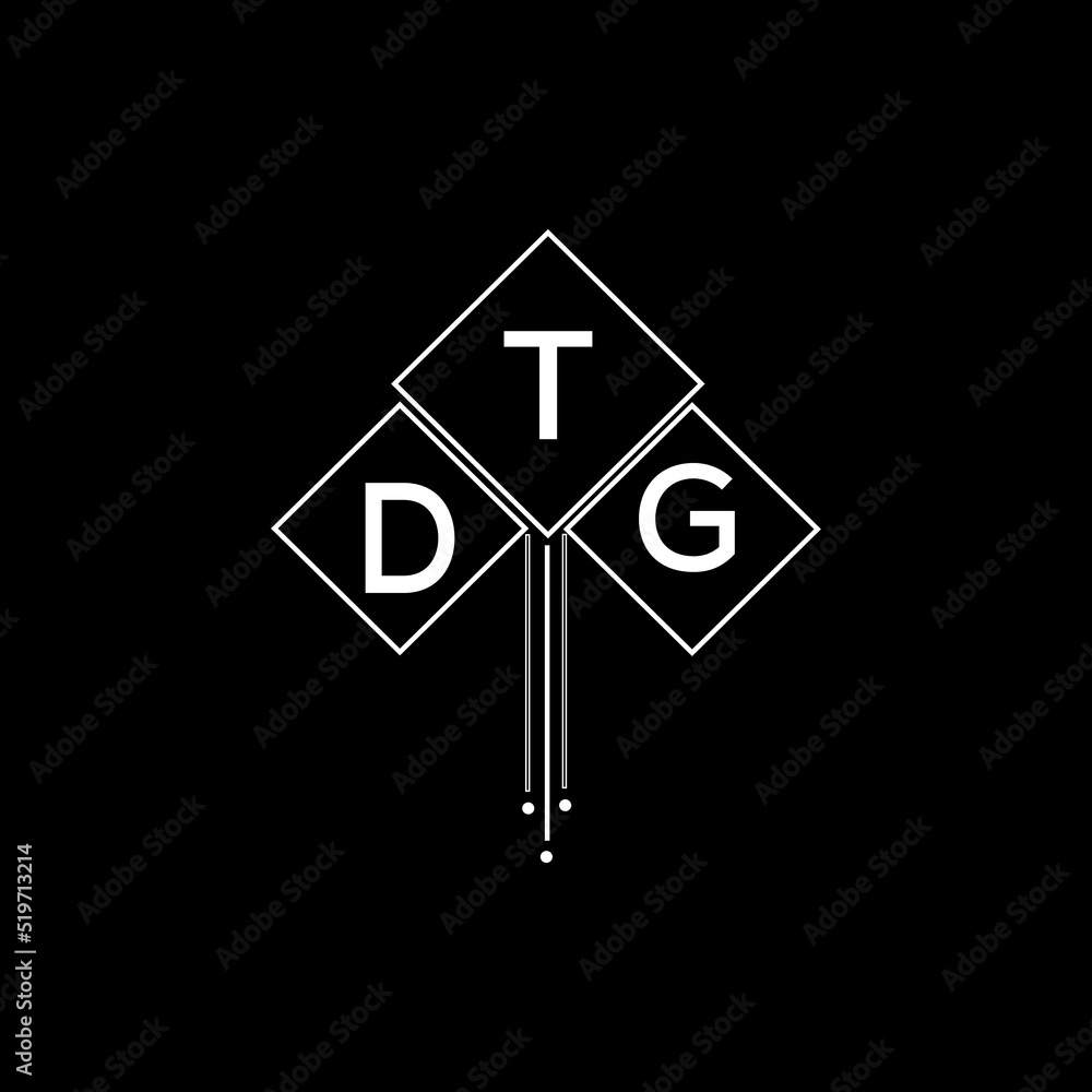 DTG letter logo design with white background in illustrator, DTG vector ...