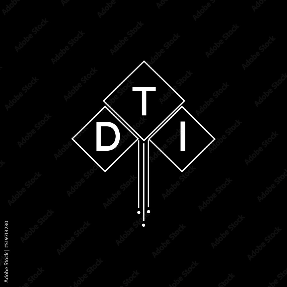 DTI letter logo design with white background in illustrator, DTI vector ...