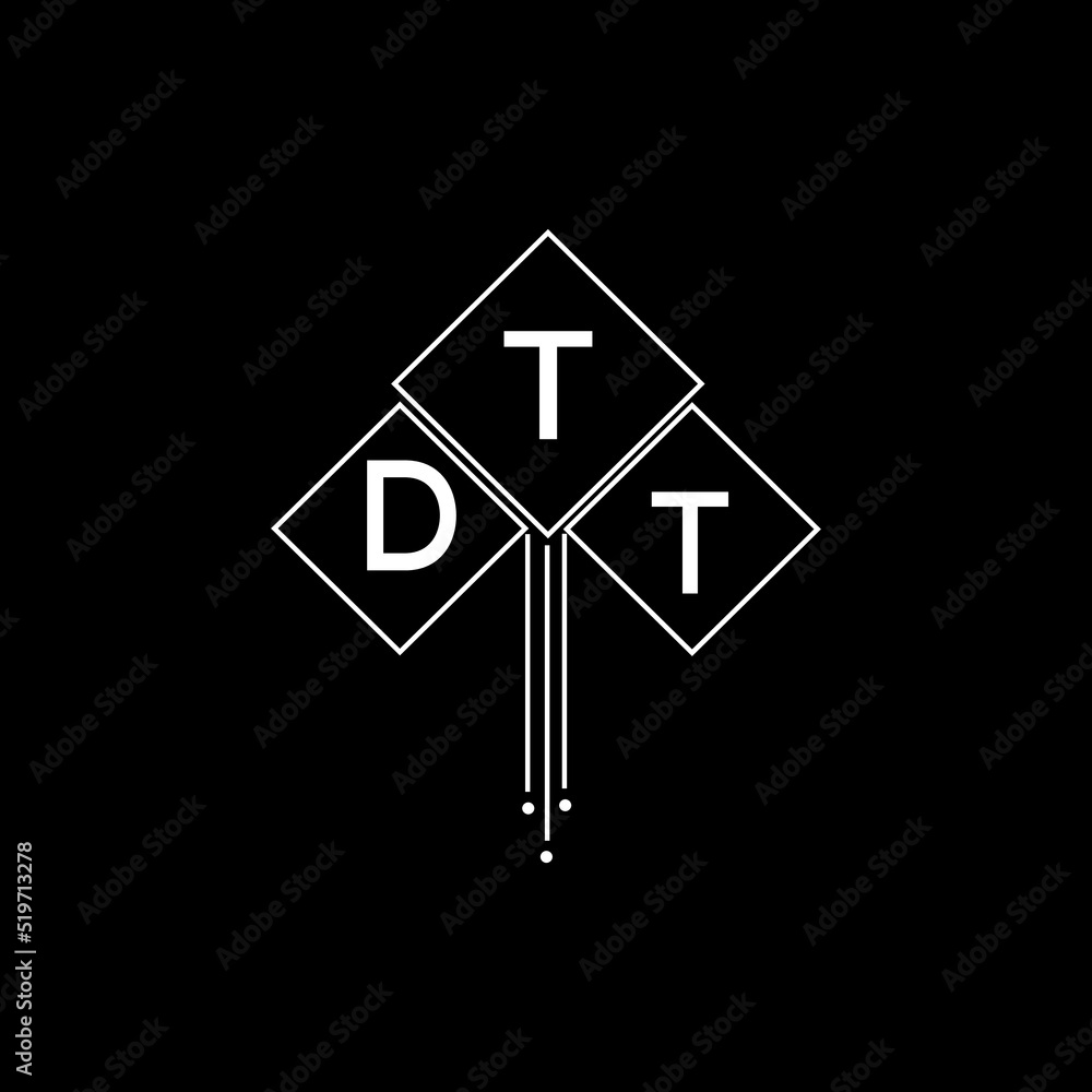 DTT letter logo design with white background in illustrator, DTT vector ...