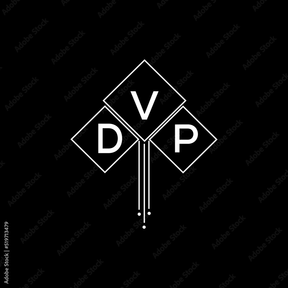 DVP letter logo design with white background in illustrator, DVP vector logo modern alphabet ...