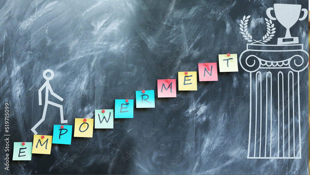 Empowerment make steps to success, wealth and prosperity in personal ...
