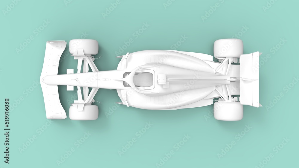 3D rendering of a fast modern aerodynamic efficient innovative race ...