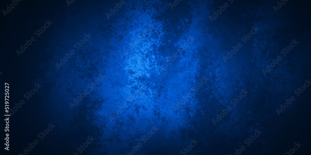Old blue texture background with dark border, vintage classic blue ...