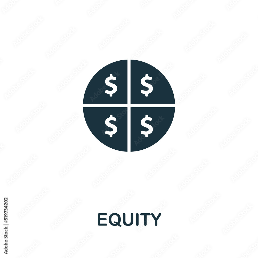 Equity icon. Monochrome simple line Stock Market icon for templates ...