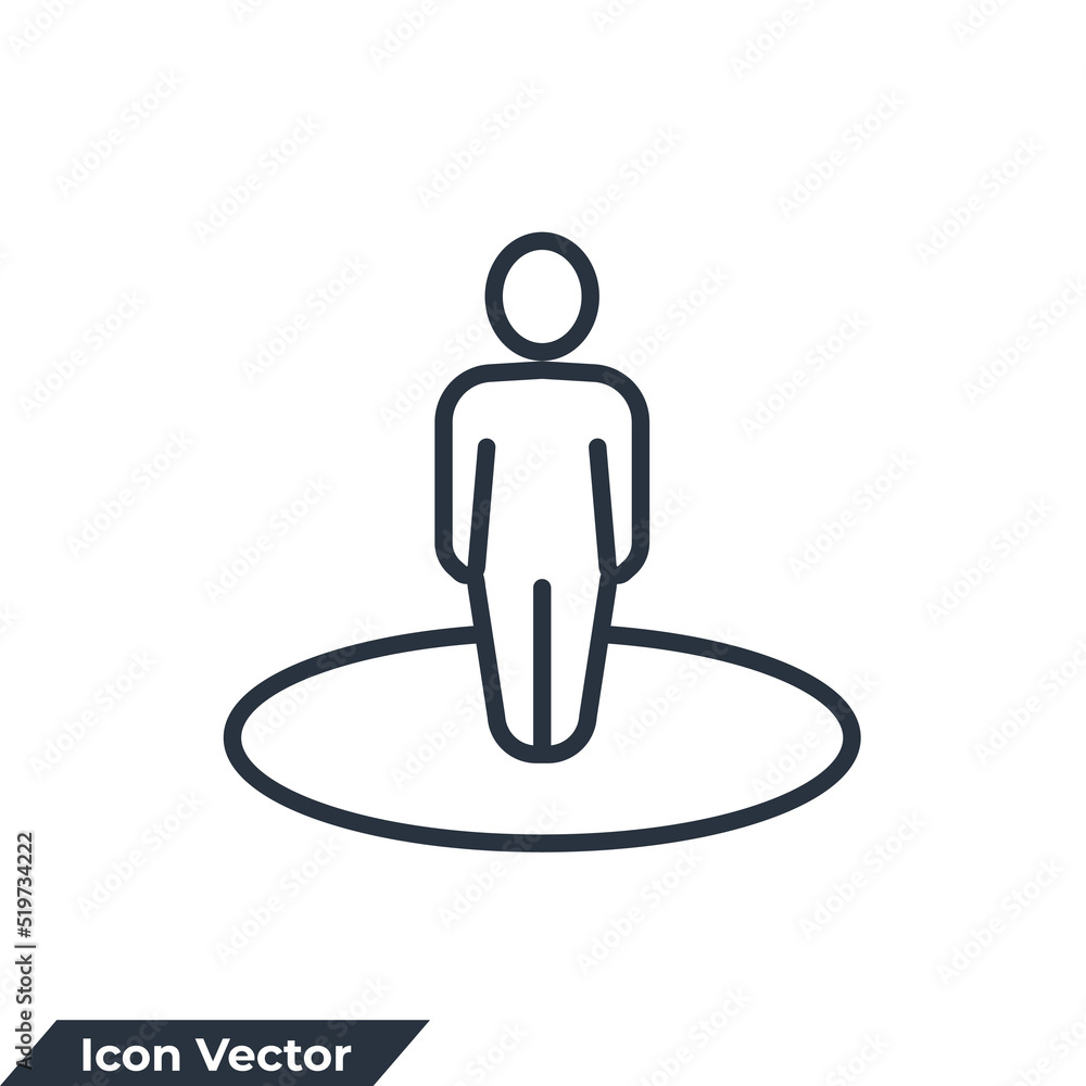 you are here icon logo vector illustration. Destination symbol template ...