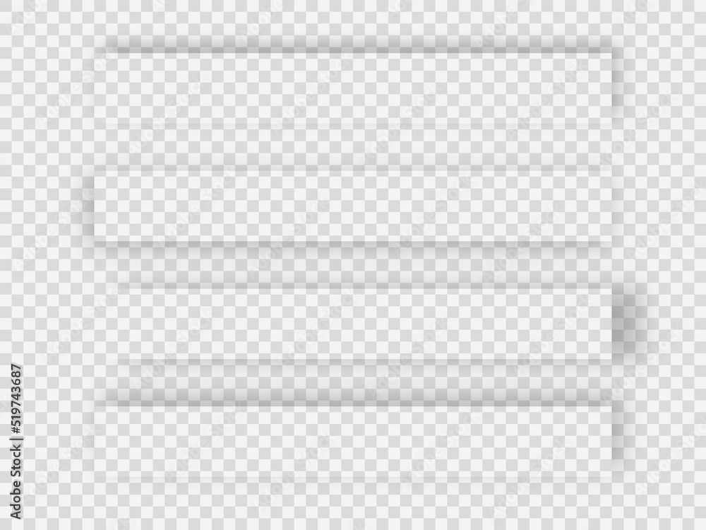 Set of grey shadows on transparent background Stock Vector | Adobe Stock
